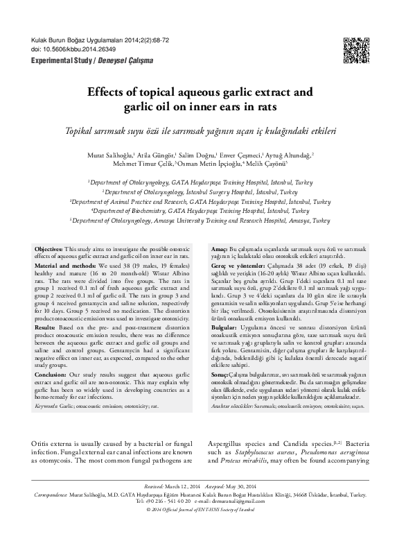 (PDF) Effects of topical aqueous garlic extract and garlic oil on inner ...