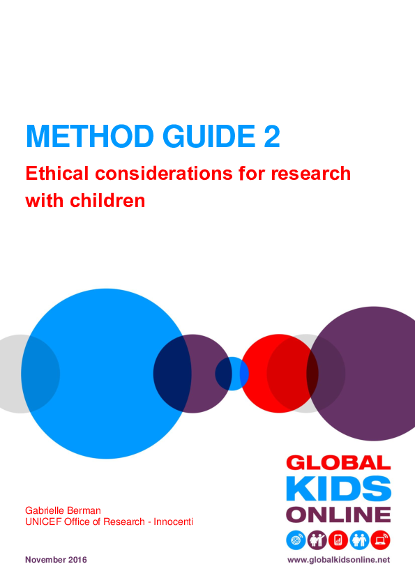 (PDF) Ethical considerations for research with children
