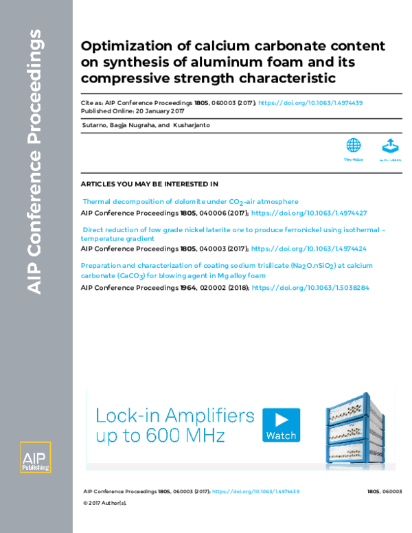 (PDF) Optimization of calcium carbonate content on synthesis of ...