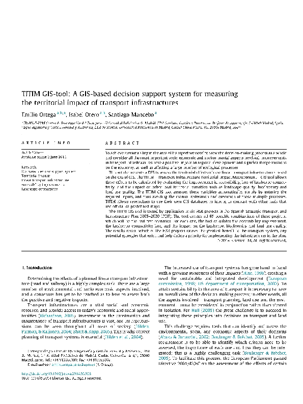 (PDF) TITIM GIS-tool: A GIS-based decision support system for measuring ...