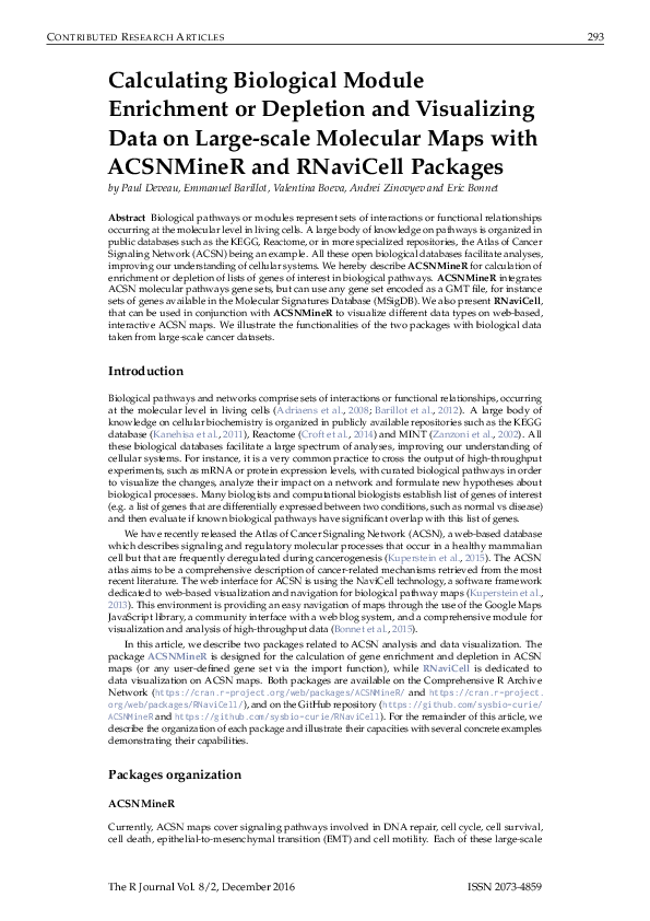 (PDF) Calculating Biological Module Enrichment or Depletion and ...