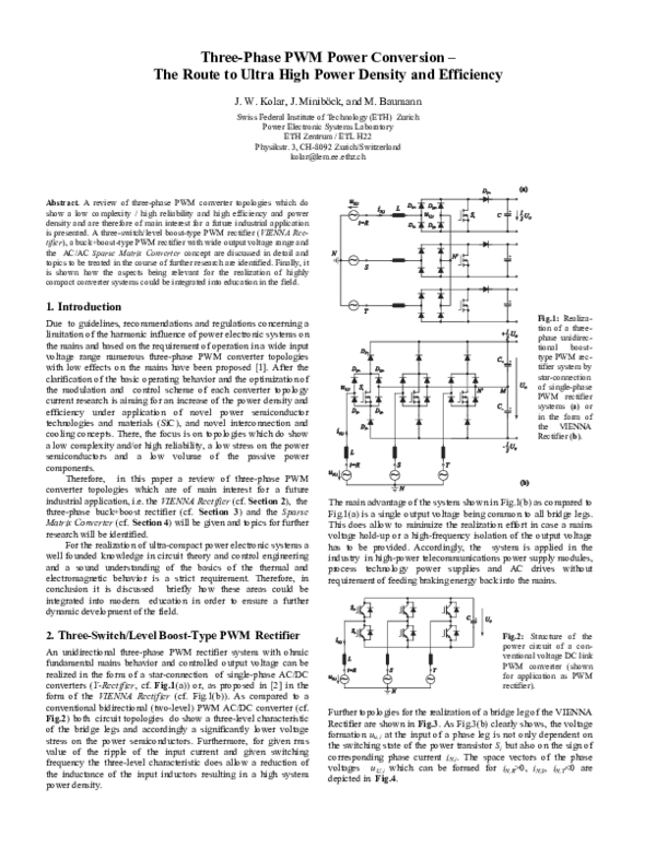 (PDF) Three-Phase PWM Power Conversion-The Route to Ultra High Power ...