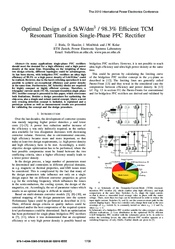 (PDF) Optimal design of a 5kW/dm3 / 98.3% efficient TCM resonant ...