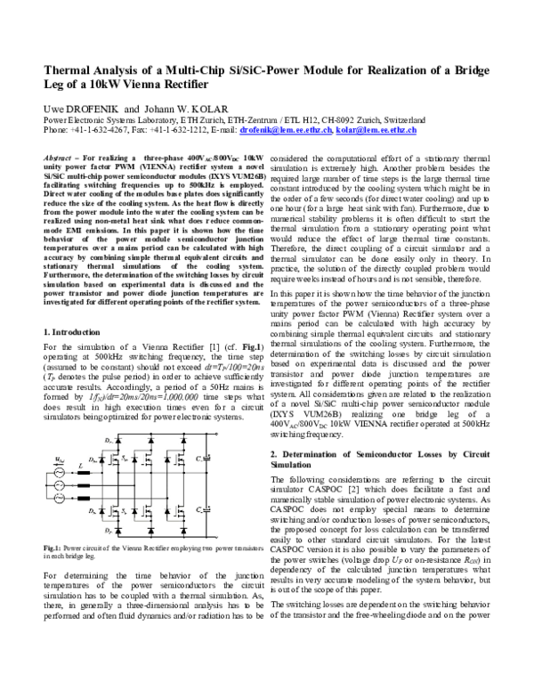 (PDF) Thermal Analysis of a Multi-Chip Si/SiC-Power Module for ...