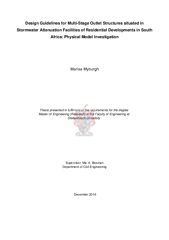 (PDF) Design guidelines for multi-stage outlet structures situated in ...