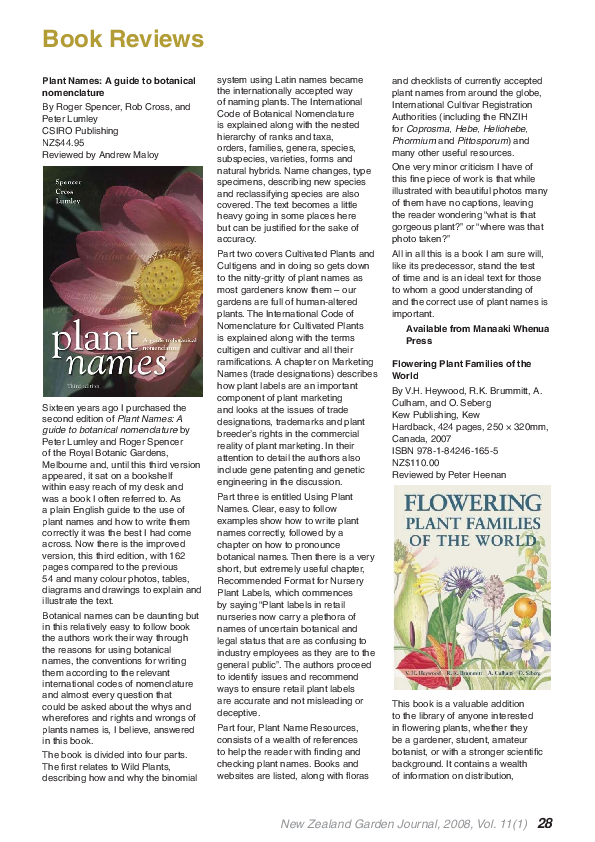 (PDF) Plant Names: A Guide to Botanical Nomenclature