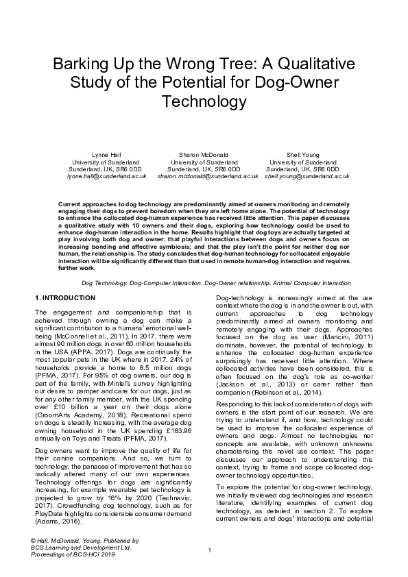 (PDF) Barking up the wrong tree: A qualitative study of the potential ...