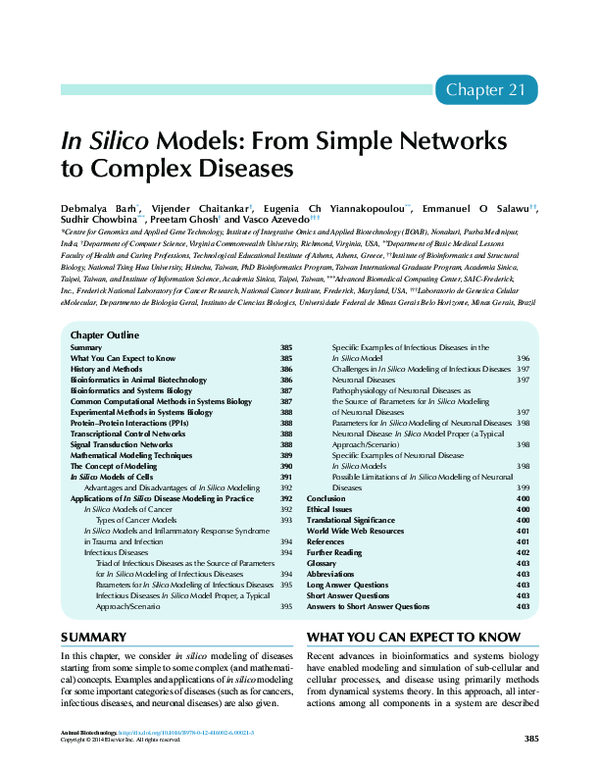 (PDF) In Silico Models