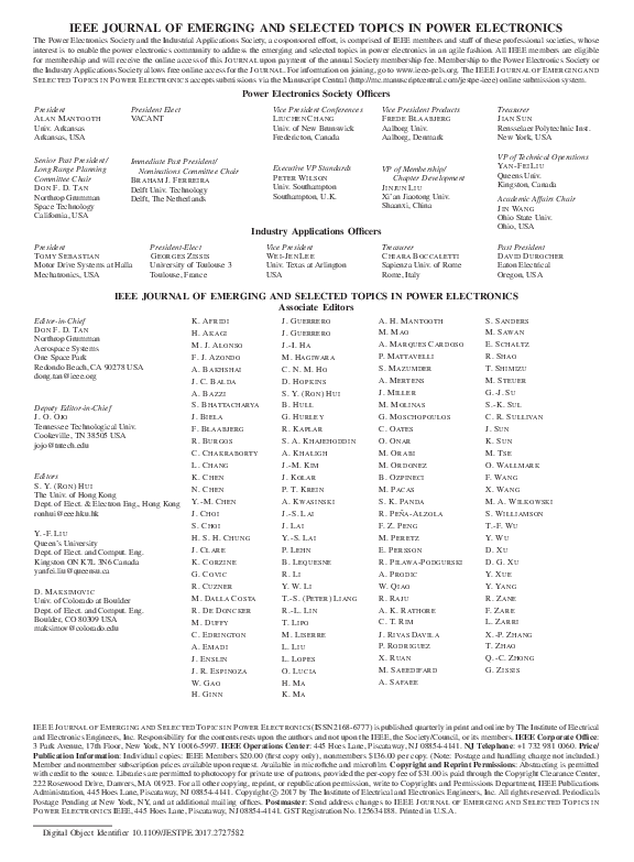 (PDF) IEEE Journal of Emerging and Selected Topics in Power Electronics