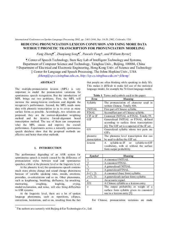 (PDF) Reducing pronunciation lexicon confusion and using more data without phonetic ...