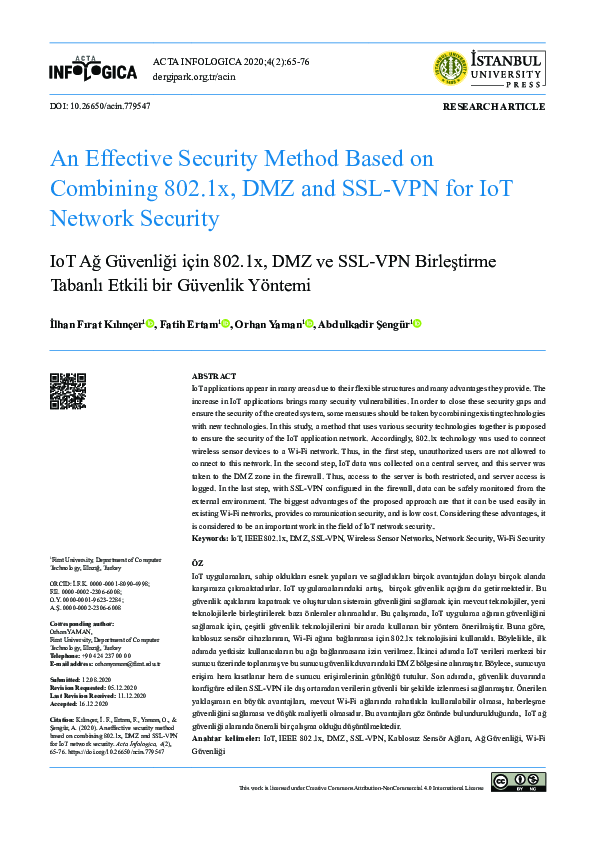 (PDF) An Effective Security Method Based on Combining 802.1x, DMZ and ...
