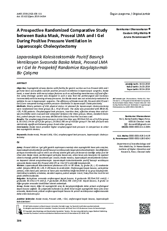 (PDF) A Prospective Randomized Comparative Study between Baska Mask ...