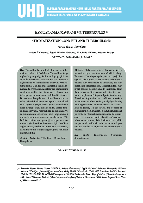 (PDF) Stigmatization Concept and Tuberculosis