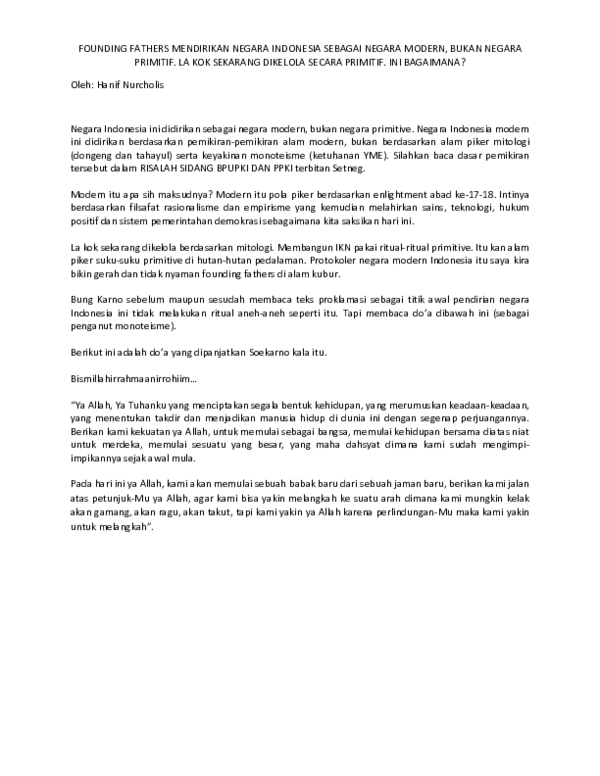 (PDF) FOUNDING FATHERS MENDIRIKAN NEGARA INDONESIA SEBAGAI NEGARA ...