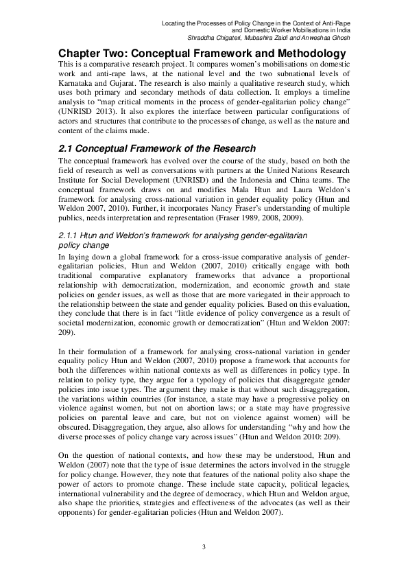 (PDF) Chapter Two : Conceptual Framework and Methodology