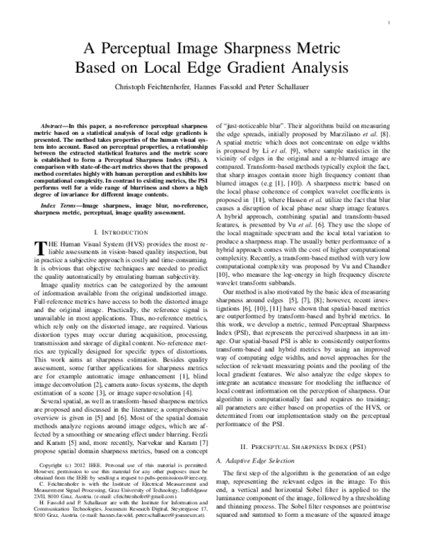 (PDF) 1A Perceptual Image Sharpness Metric Based on Local Edge Gradient ...