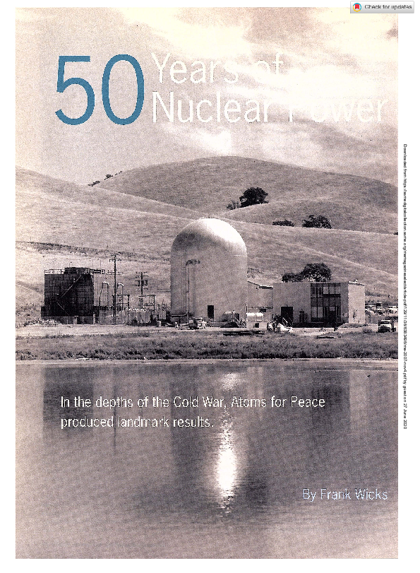 (PDF) 50 Years of Nuclear Power