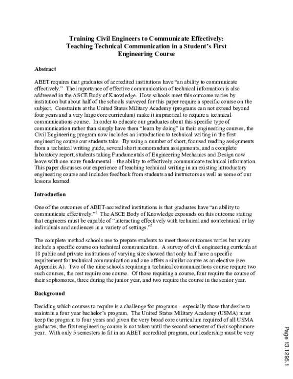 (PDF) Teaching Civil Engineers to Communicate Effectively: Teaching ...