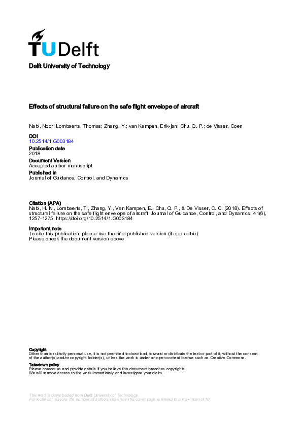 (PDF) Effects of Structural Failure on the Safe Flight Envelope of ...