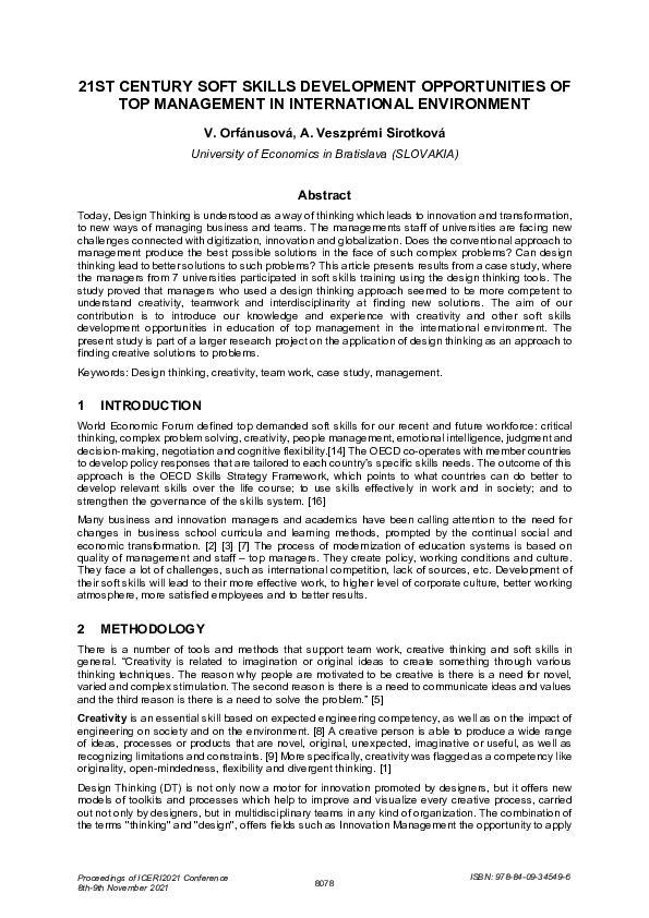 (PDF) 21ST CENTURY SOFT SKILLS DEVELOPMENT OPPORTUNITIES OF TOP ...