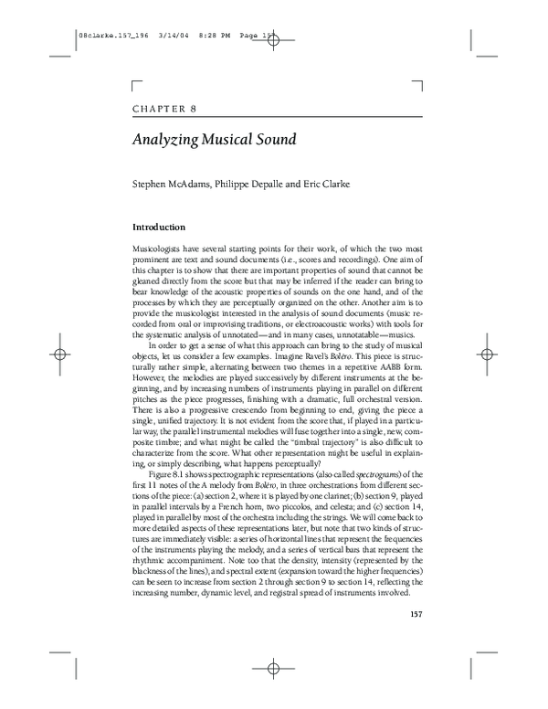 (PDF) Analyzing Musical Sound