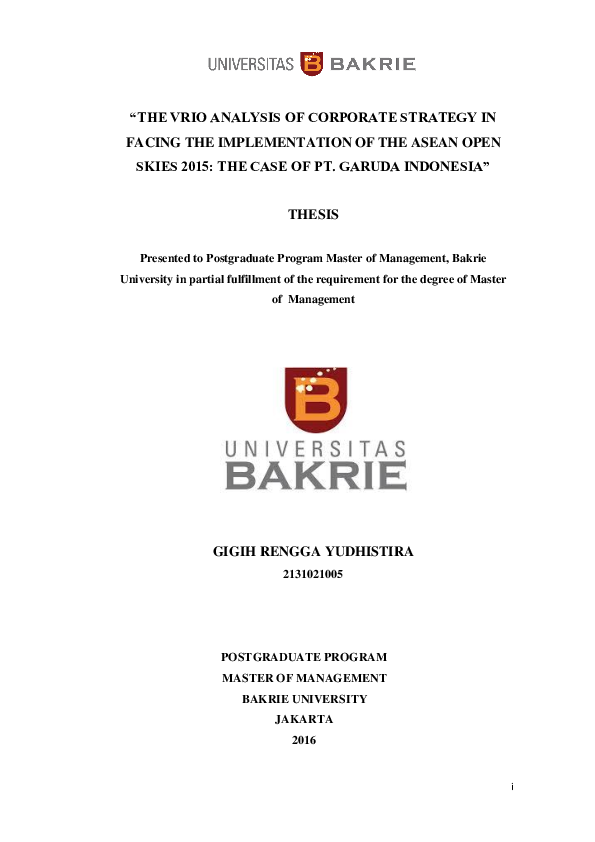 (PDF) The Vrio Analysis of Corporate Strategy in Facing the ...