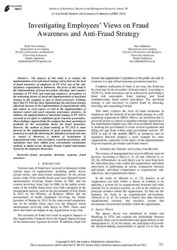 (PDF) Investigating Employees’ Views on Fraud Awareness and Anti-Fraud ...