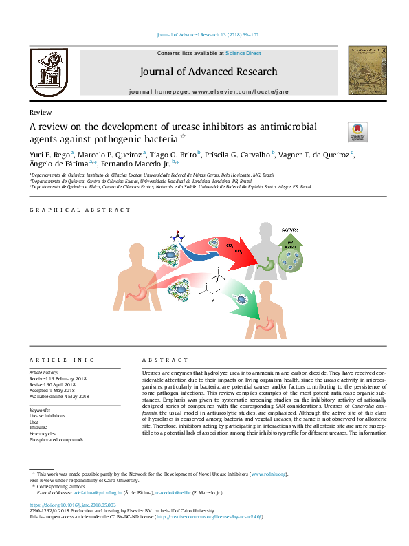(PDF) A review on the development of urease inhibitors as antimicrobial ...