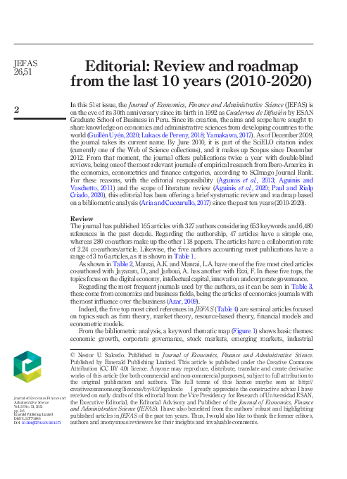 (PDF) Editorial: Review and roadmap from the last 10 years (2010-2020)