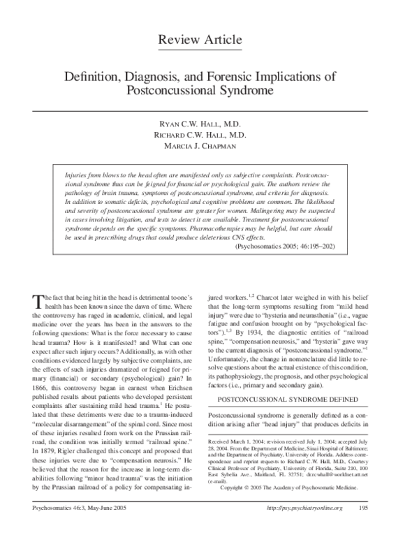 (PDF) Definition, Diagnosis, and Forensic Implications of ...