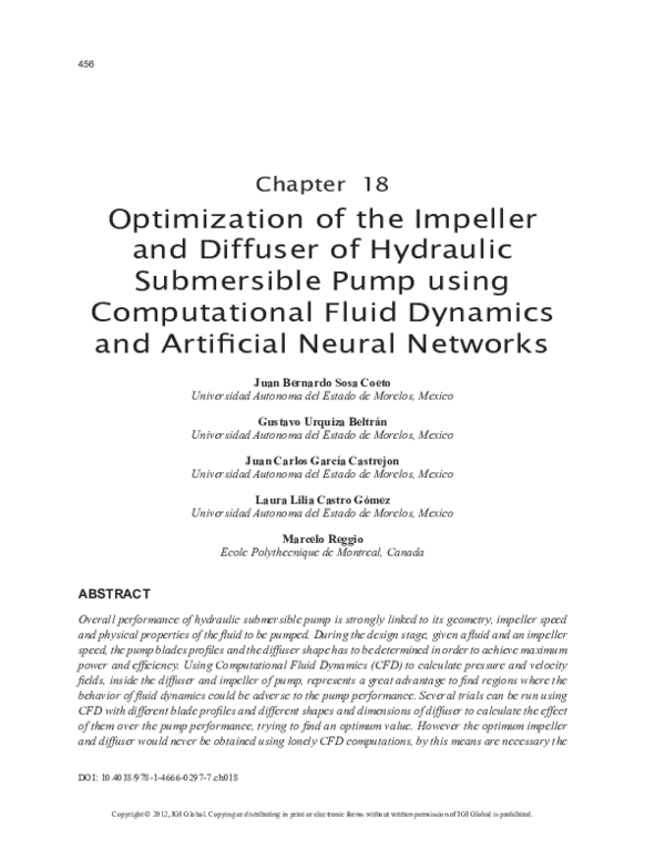 (PDF) Optimization of the Impeller and Diffuser of Hydraulic Submersible Pump using ...
