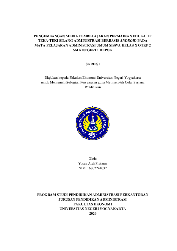 (PDF) PENGEMBANGAN MEDIA PEMBELAJARAN TEKA-TEKI SILANG ADMINISTRASI BERBASIS ANDROID MATA ...