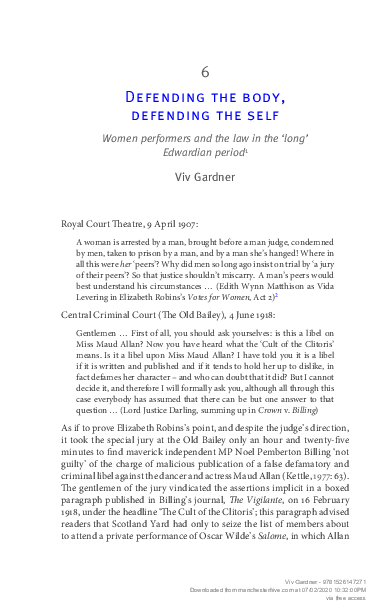 (PDF) Defending the body, defending the self