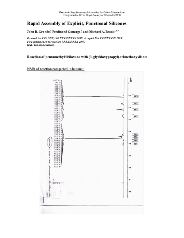 (PDF) Rapid assembly of explicit, functional silicones
