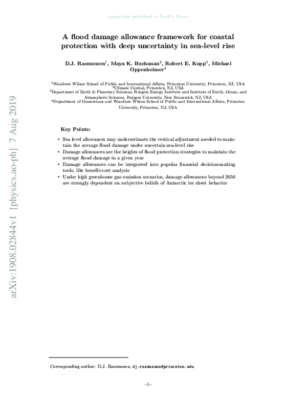 (PDF) A flood damage allowance framework for coastal protection with ...