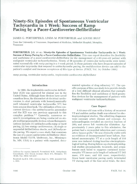 (PDF) Ninety-Six Episodes of Spontaneous Ventricular Tachycardia in 1 ...