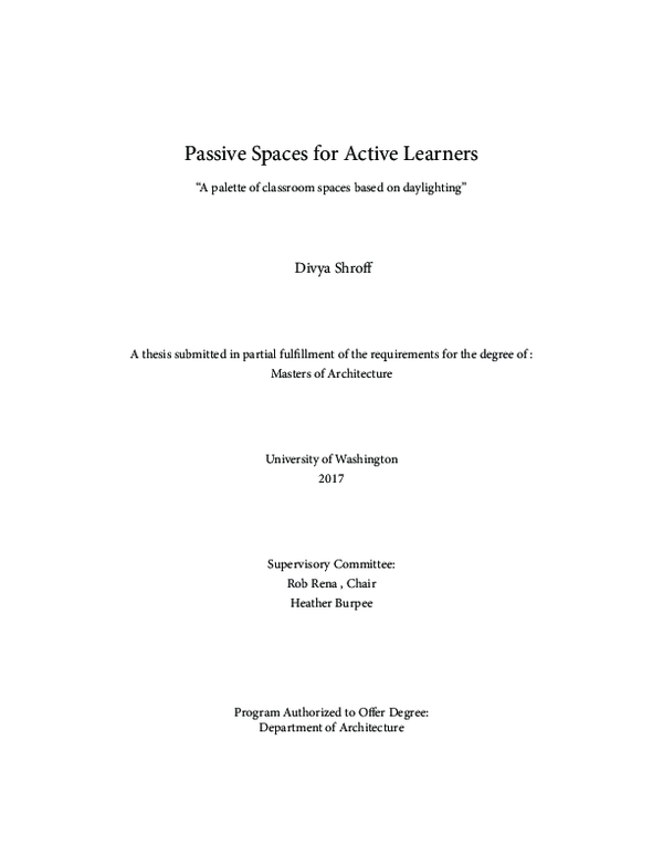 (PDF) Passive Spaces for Active Learners