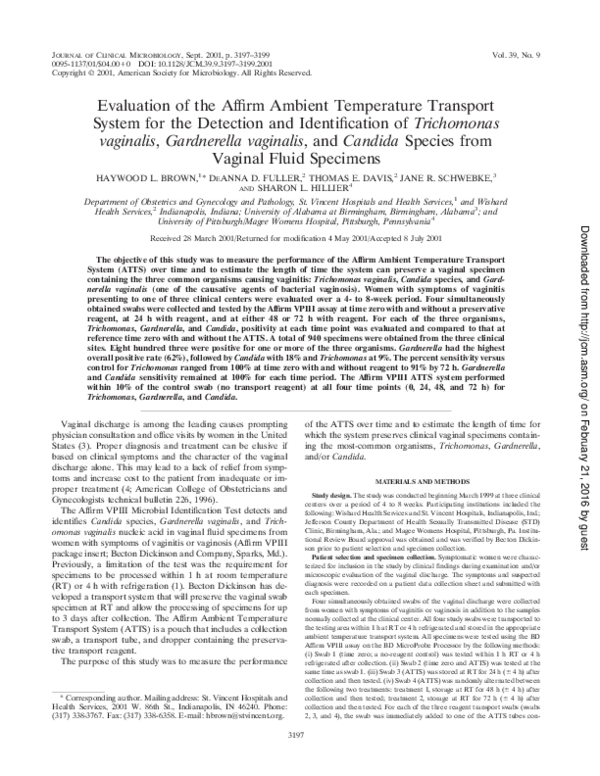 (PDF) Evaluation of the Affirm Ambient Temperature Transport System for ...