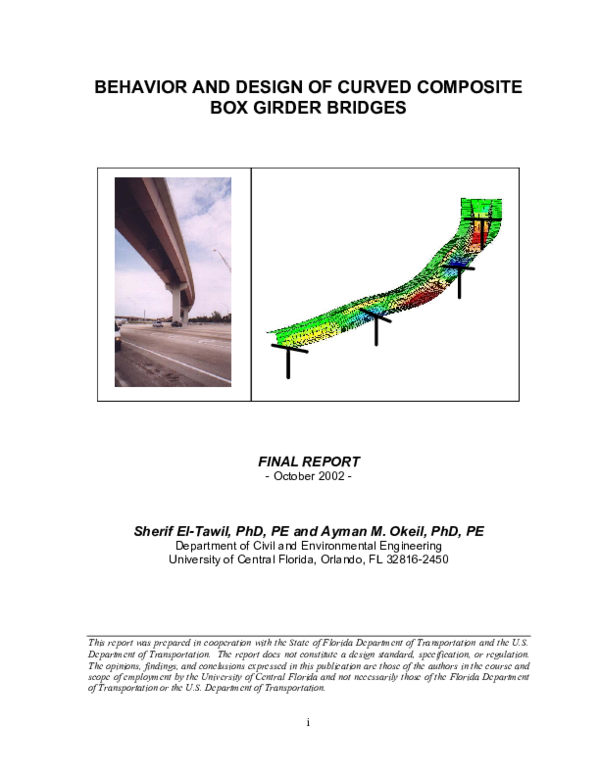 (PDF) Behavior and Design of Curved Composite Box Girder Bridges