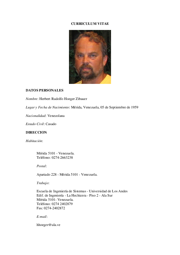 (PDF) Curriculum Vitae Datos Personales