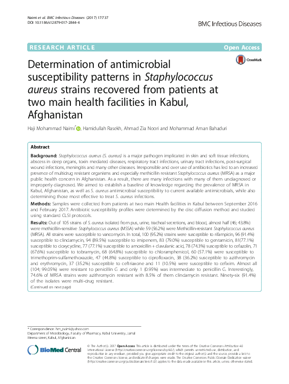 (PDF) Determination of the Antimicrobial Susceptibility Pattern of Extended Spectrum Beta ...