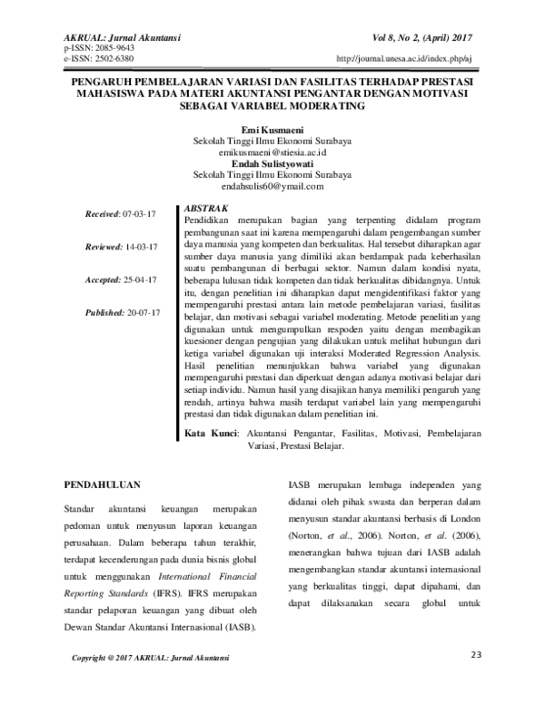 (PDF) Sebagai Variabel Moderating