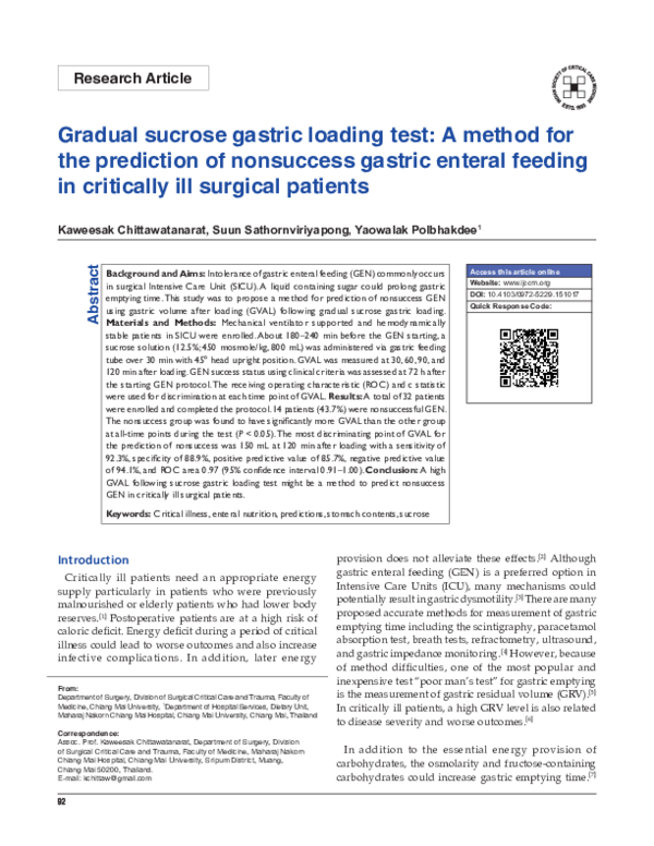 (PDF) Gradual sucrose gastric loading test: A method for the prediction ...