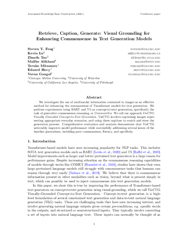 (PDF) Retrieve, Caption, Generate: Visual Grounding for Enhancing ...