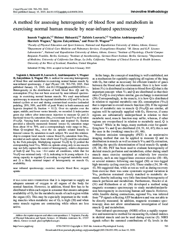 (PDF) A method for assessing heterogeneity of blood flow and metabolism ...
