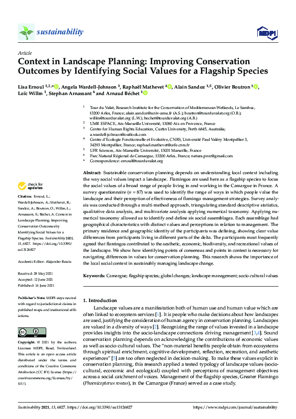 (PDF) Context in Landscape Planning: Improving Conservation Outcomes by ...