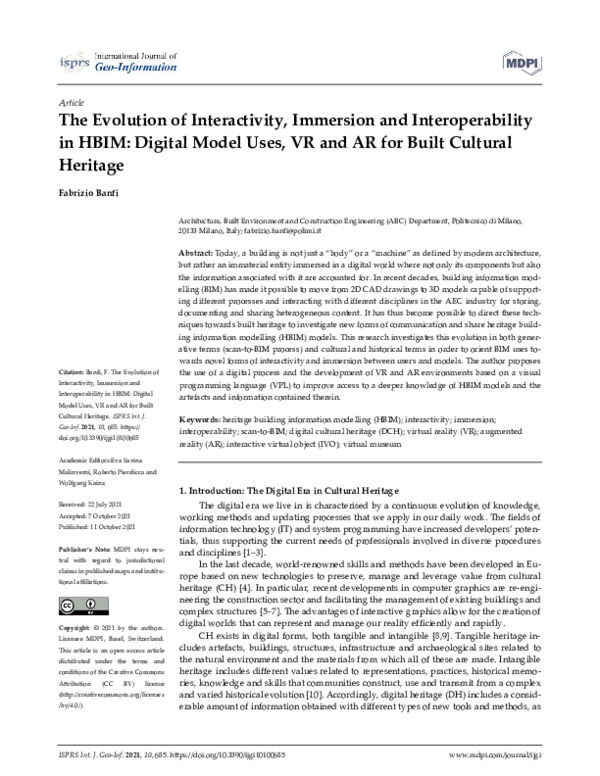 (PDF) The Evolution of Interactivity, Immersion and Interoperability in ...