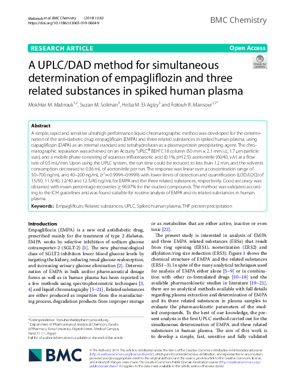 (PDF) A UPLC/DAD method for simultaneous determination of empagliflozin ...
