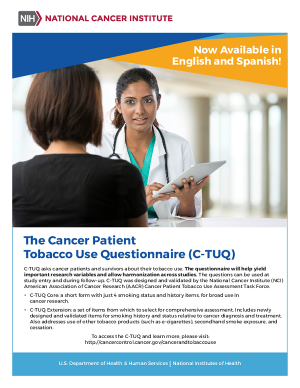 (PDF) Cancer Patient Tobacco Use Questionnaire
