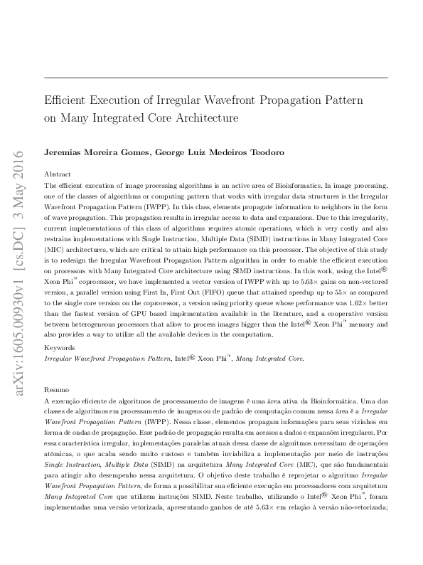 (PDF) Efficient Execution of Irregular Wavefront Propagation Pattern on Many Integrated Core ...